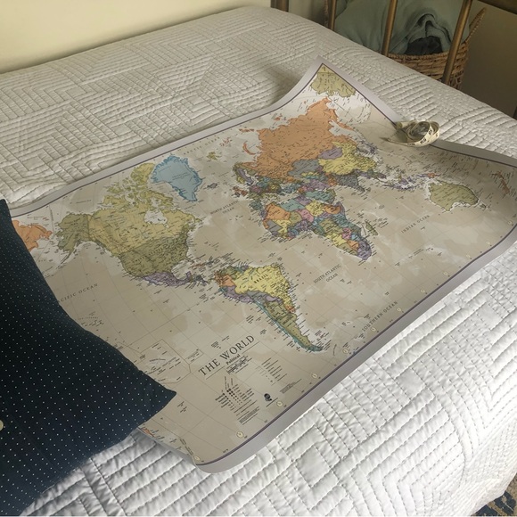 Art | Custom Large Classic World Map | Poshmark